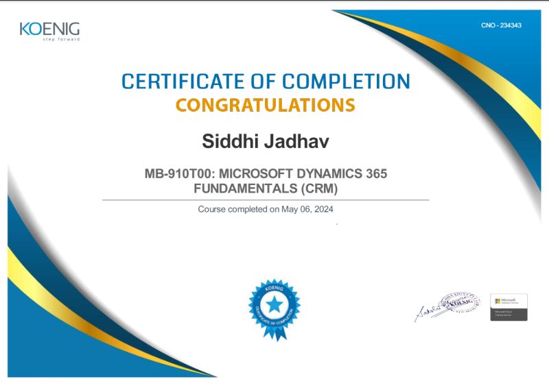 Siddhi Jadhav on LinkedIn: #certification #professionalgrowth #crm # ... Siddhi Jadhav on LinkedIn: #certification #professionalgrowth #crm # ...