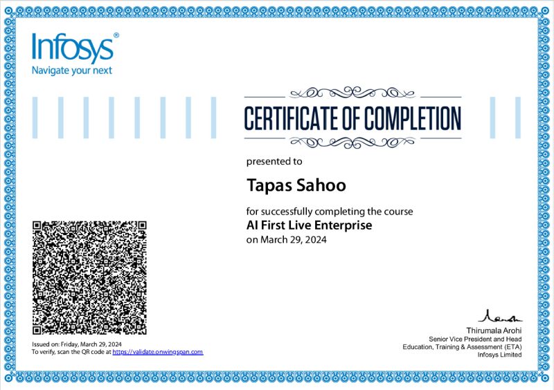 Tapas Sahoo posted on LinkedIn Tapas Sahoo posted on LinkedIn