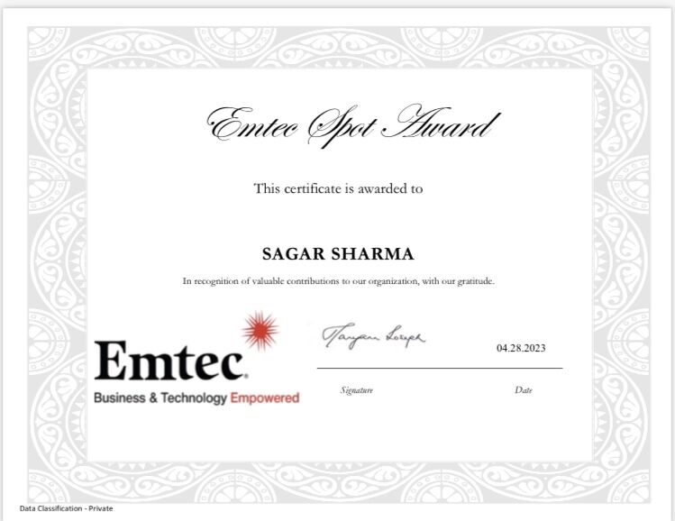 Sagar Sharma on LinkedIn: #spotaward Sagar Sharma on LinkedIn: #spotaward