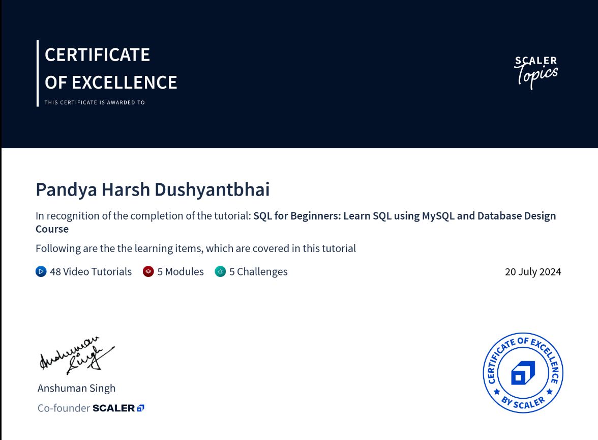 Pandya Harsh Dushyantbhai on LinkedIn: #learning #sql #upskill #backend ... Pandya Harsh Dushyantbhai on LinkedIn: #learning #sql #upskill #backend ...