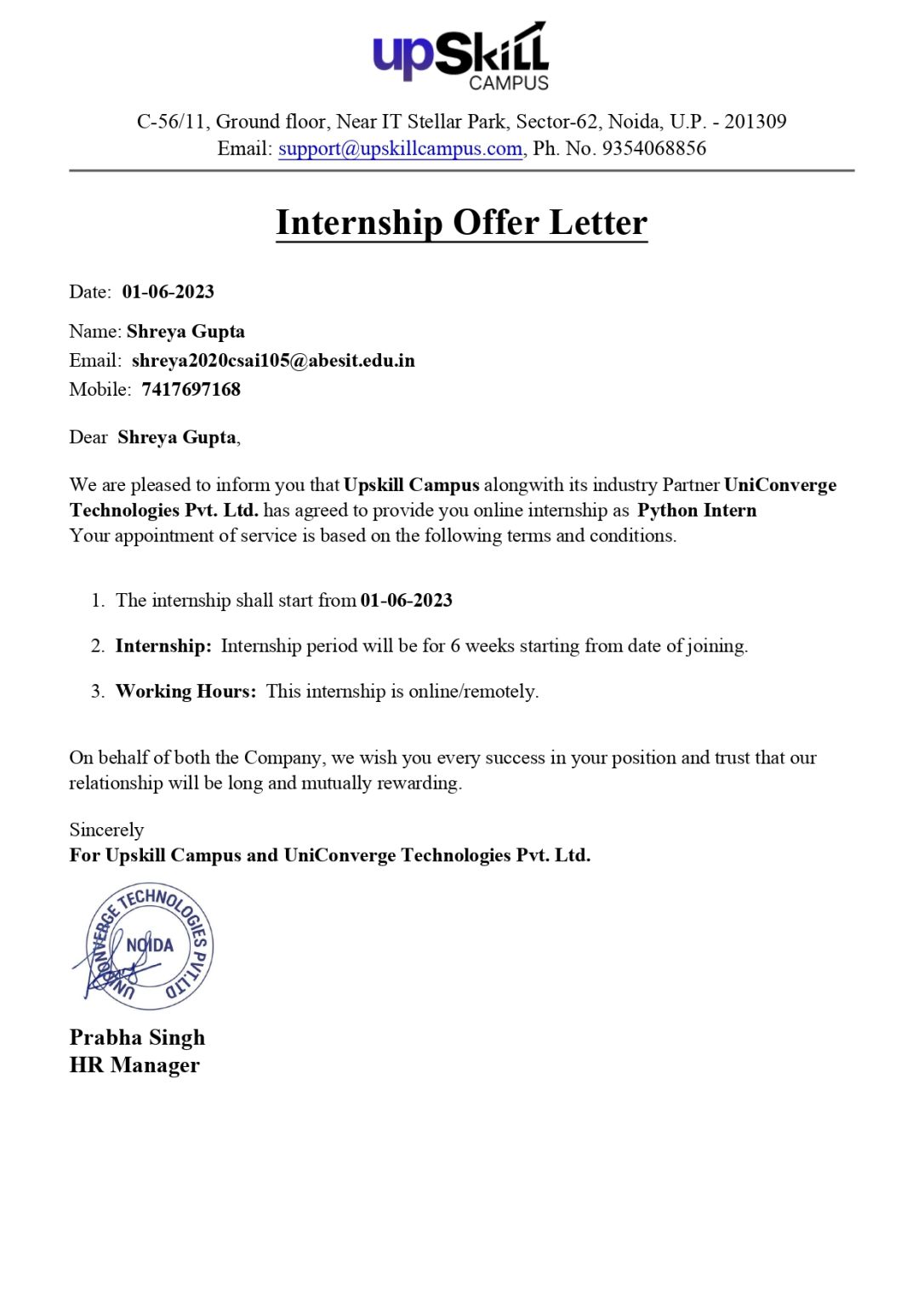 Shreya Gupta on LinkedIn: #pythoninternship #python #internship # ... Shreya Gupta on LinkedIn: #pythoninternship #python #internship # ...