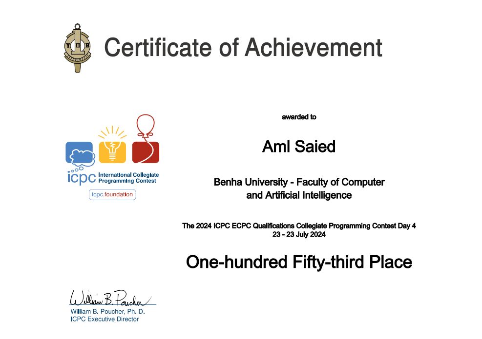 Aml Saied on LinkedIn: #ecpc2024 #compititiveprogramming # ... Aml Saied on LinkedIn: #ecpc2024 #compititiveprogramming # ...
