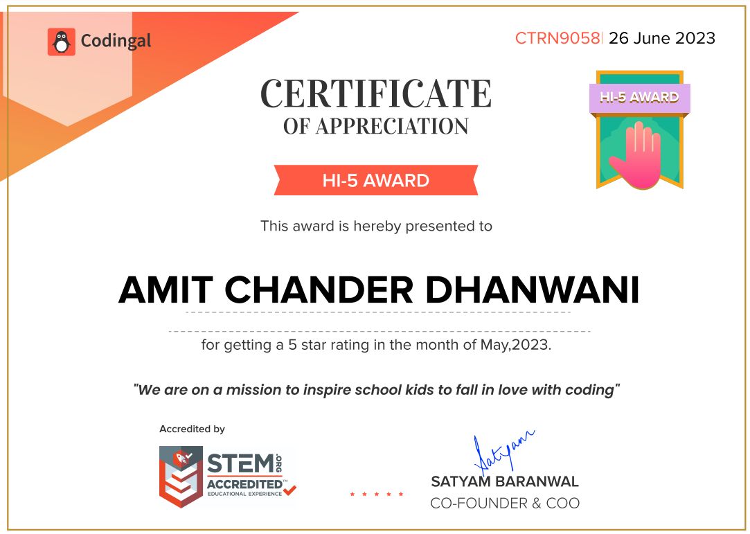 Amit Dhanwani on LinkedIn: #codingchallenge #coding #codingforkids # ... Amit Dhanwani on LinkedIn: #codingchallenge #coding #codingforkids # ...