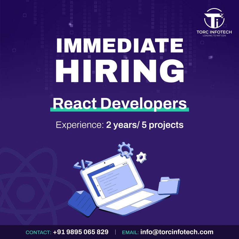 Torc Infotech on LinkedIn: #reactdeveloper #reactjs Torc Infotech on LinkedIn: #reactdeveloper #reactjs