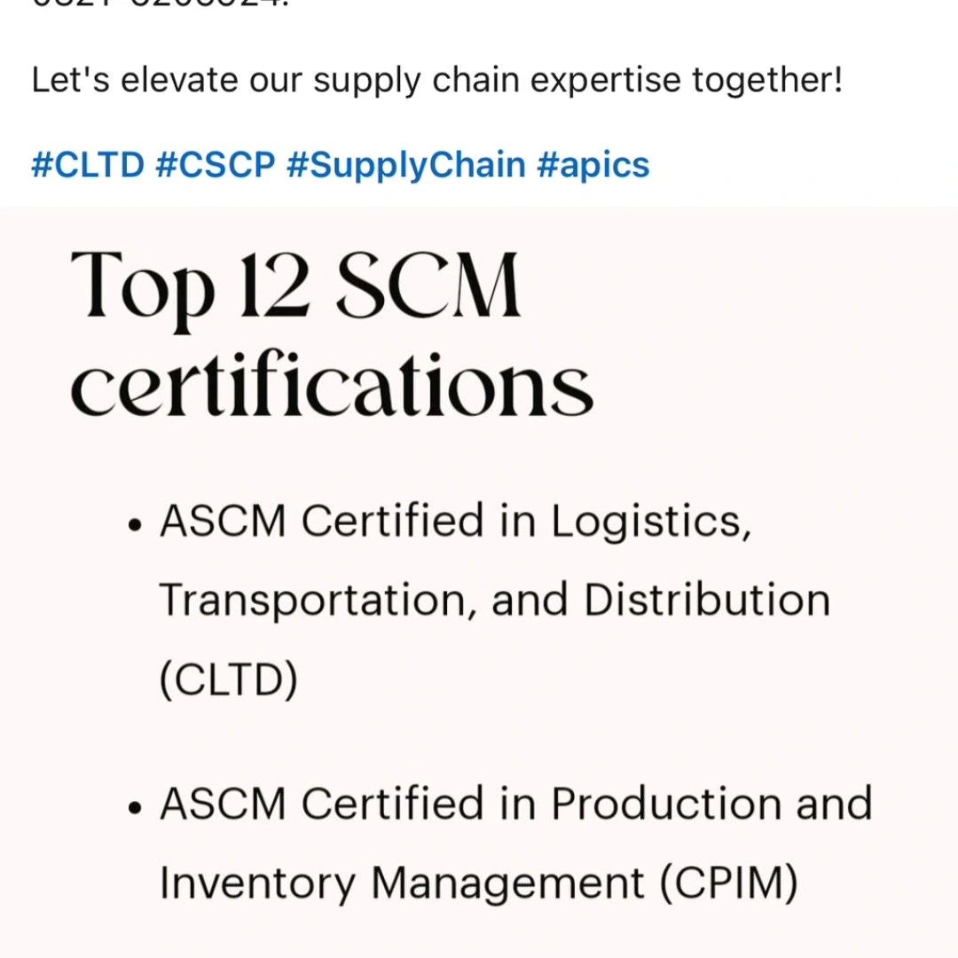 Mustafa Hanan Mehboob CSCP, CLTD on LinkedIn: #cltd #cscp #cscp #cltd # ... Mustafa Hanan Mehboob CSCP, CLTD on LinkedIn: #cltd #cscp #cscp #cltd # ...