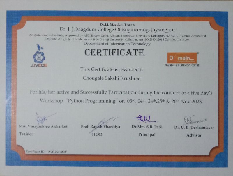 Sakshi Chougale on LinkedIn: #pythonprogramming #continuouslearning # ... Sakshi Chougale on LinkedIn: #pythonprogramming #continuouslearning # ...