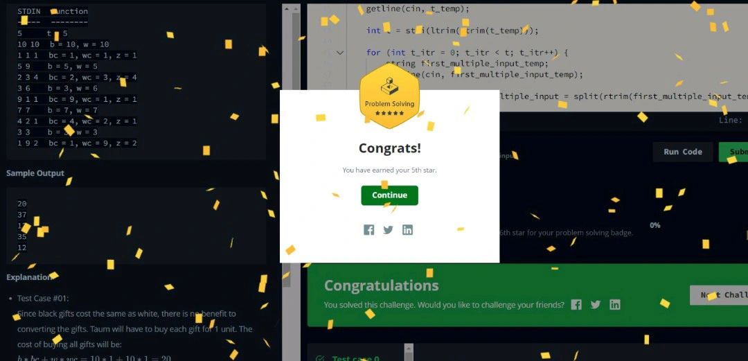 Pradeep Modak on LinkedIn: #hackerrank #problemsolving #5stars Pradeep Modak on LinkedIn: #hackerrank #problemsolving #5stars
