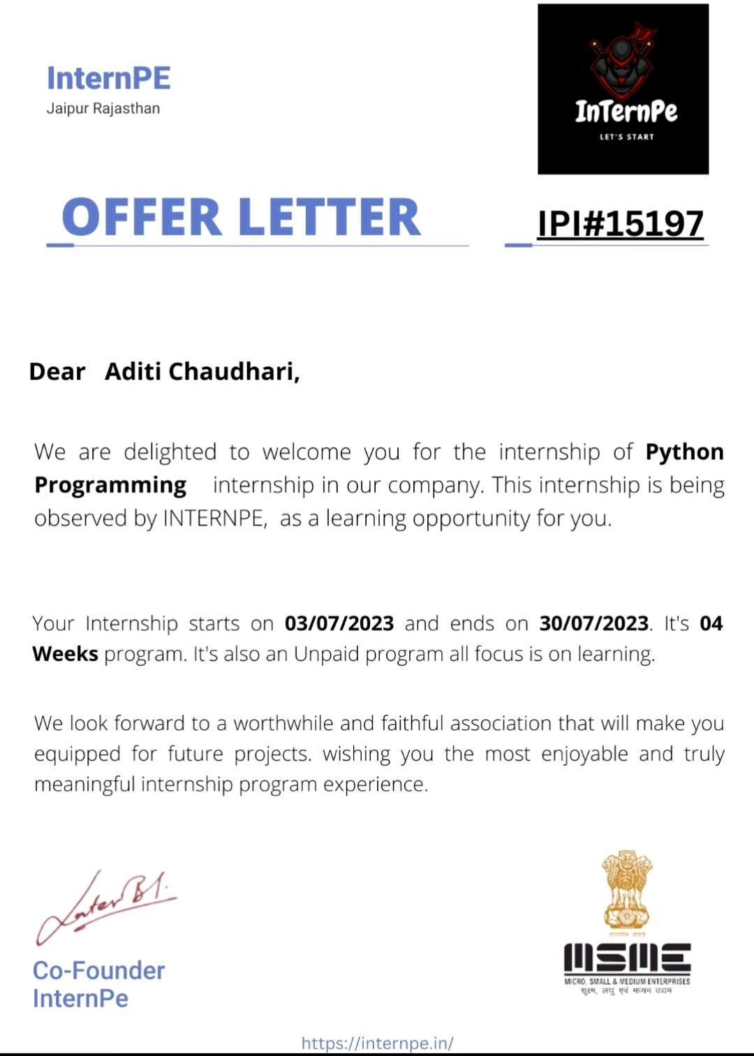 Aditi Chaudhari on LinkedIn: #internshipopportunity #intern # ... Aditi Chaudhari on LinkedIn: #internshipopportunity #intern # ...