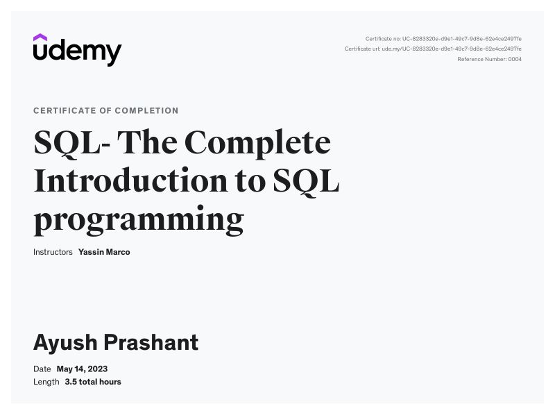 Ayush Prashant on LinkedIn: #sql #programming #language #hackerrank # ... Ayush Prashant on LinkedIn: #sql #programming #language #hackerrank # ...