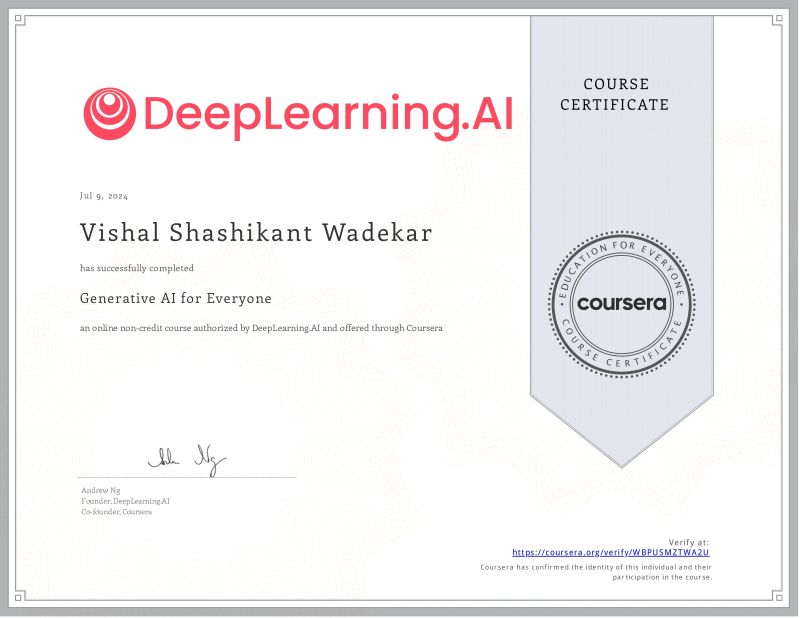 VISHAL WADEKAR on LinkedIn: #ai #generativeai #deeplearning VISHAL WADEKAR on LinkedIn: #ai #generativeai #deeplearning
