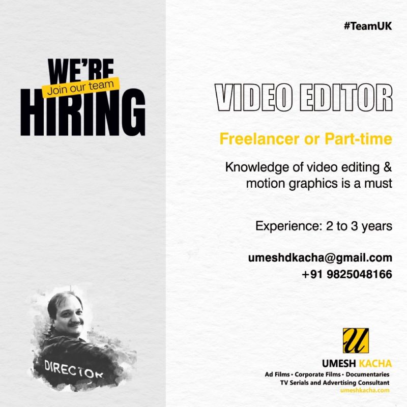 umesh kacha on LinkedIn: looking for part time / Freelancer Video ... umesh kacha on LinkedIn: looking for part time / Freelancer Video ...