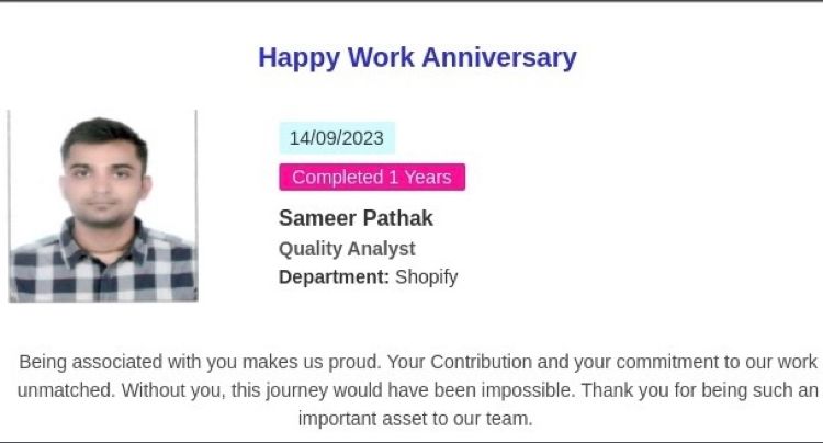 Sameer Pathak on LinkedIn: Completed 1 year with Webkul | 13 comments Sameer Pathak on LinkedIn: Completed 1 year with Webkul | 13 comments