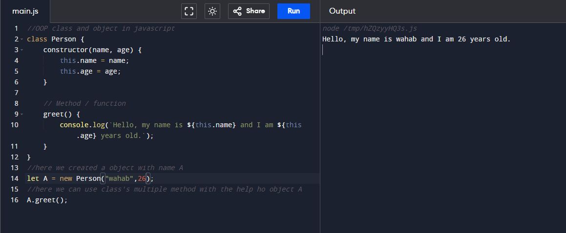 Abdul wahab on LinkedIn: #javascript #class #object #oop Abdul wahab on LinkedIn: #javascript #class #object #oop