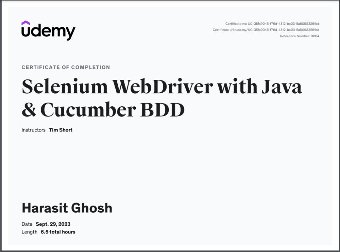 Harasit Ghosh on LinkedIn: #seleniumwebdriver #selenium Harasit Ghosh on LinkedIn: #seleniumwebdriver #selenium