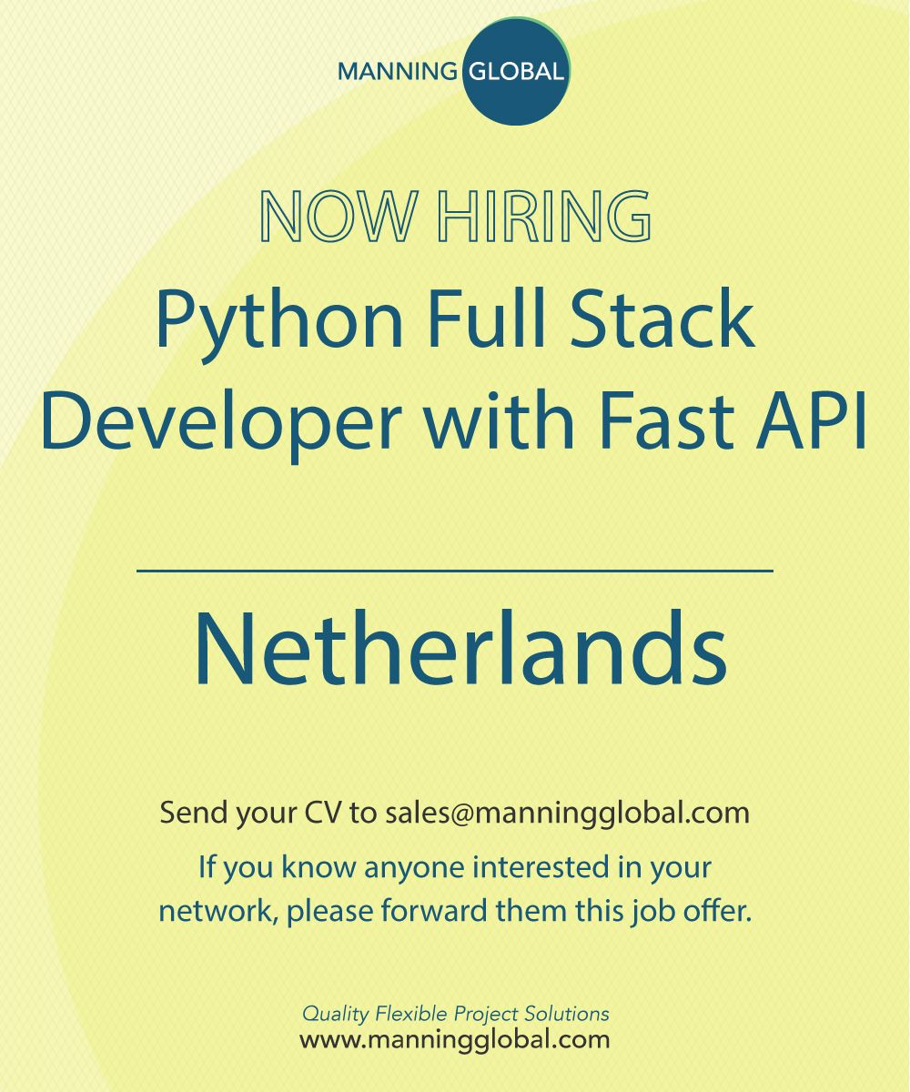 Manning Global AG on LinkedIn: #python #fullstackdeveloper #api # ... Manning Global AG on LinkedIn: #python #fullstackdeveloper #api # ...