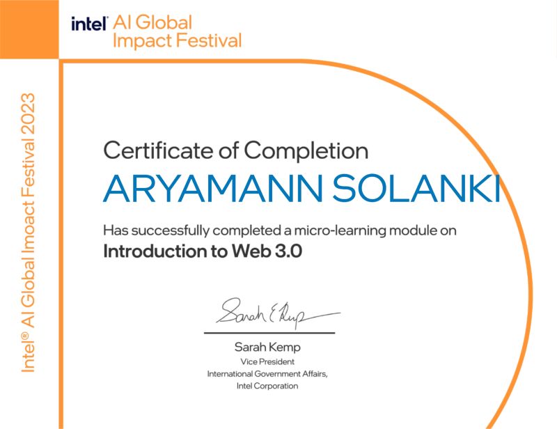 Aryamann Solanki on LinkedIn: Intel Corporation @IntelAI @IntelPolicy ... Aryamann Solanki on LinkedIn: Intel Corporation @IntelAI @IntelPolicy ...