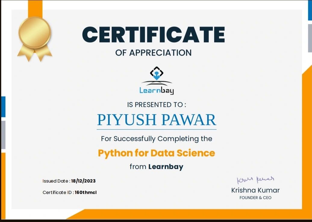 Piyush Pawar on LinkedIn: #datascience #python #learnbay Piyush Pawar on LinkedIn: #datascience #python #learnbay