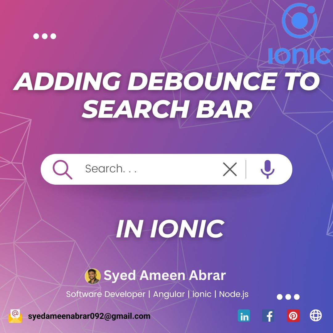 Syed Ameen Abrar on LinkedIn: #ionic #angular #nodejs #developerlife # ... Syed Ameen Abrar on LinkedIn: #ionic #angular #nodejs #developerlife # ...