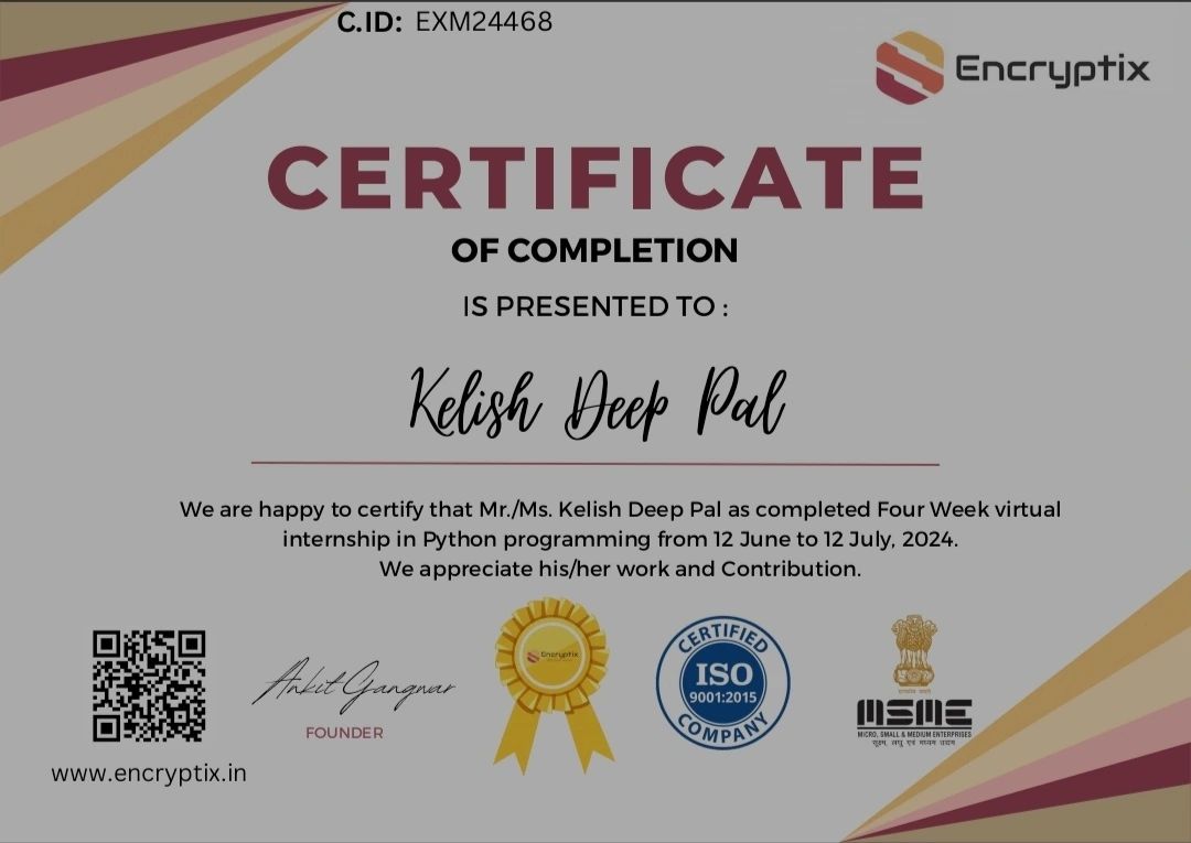 Kelish Deep Pal on LinkedIn: #python #programming #coding #tech # ... Kelish Deep Pal on LinkedIn: #python #programming #coding #tech # ...