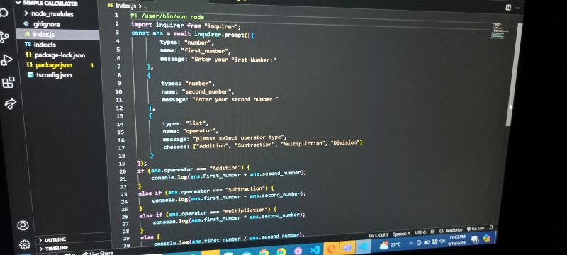Almas yaqoob on LinkedIn: #typescript #nodejs #calculator Almas yaqoob on LinkedIn: #typescript #nodejs #calculator