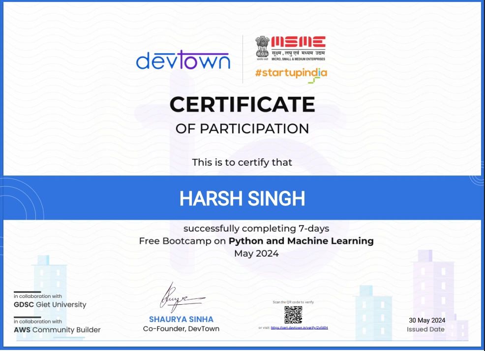 Harsh Singh on LinkedIn: #devtown Harsh Singh on LinkedIn: #devtown