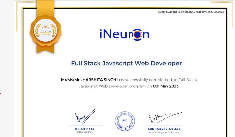 Harshita Singh on LinkedIn: #javascript #completed Harshita Singh on LinkedIn: #javascript #completed