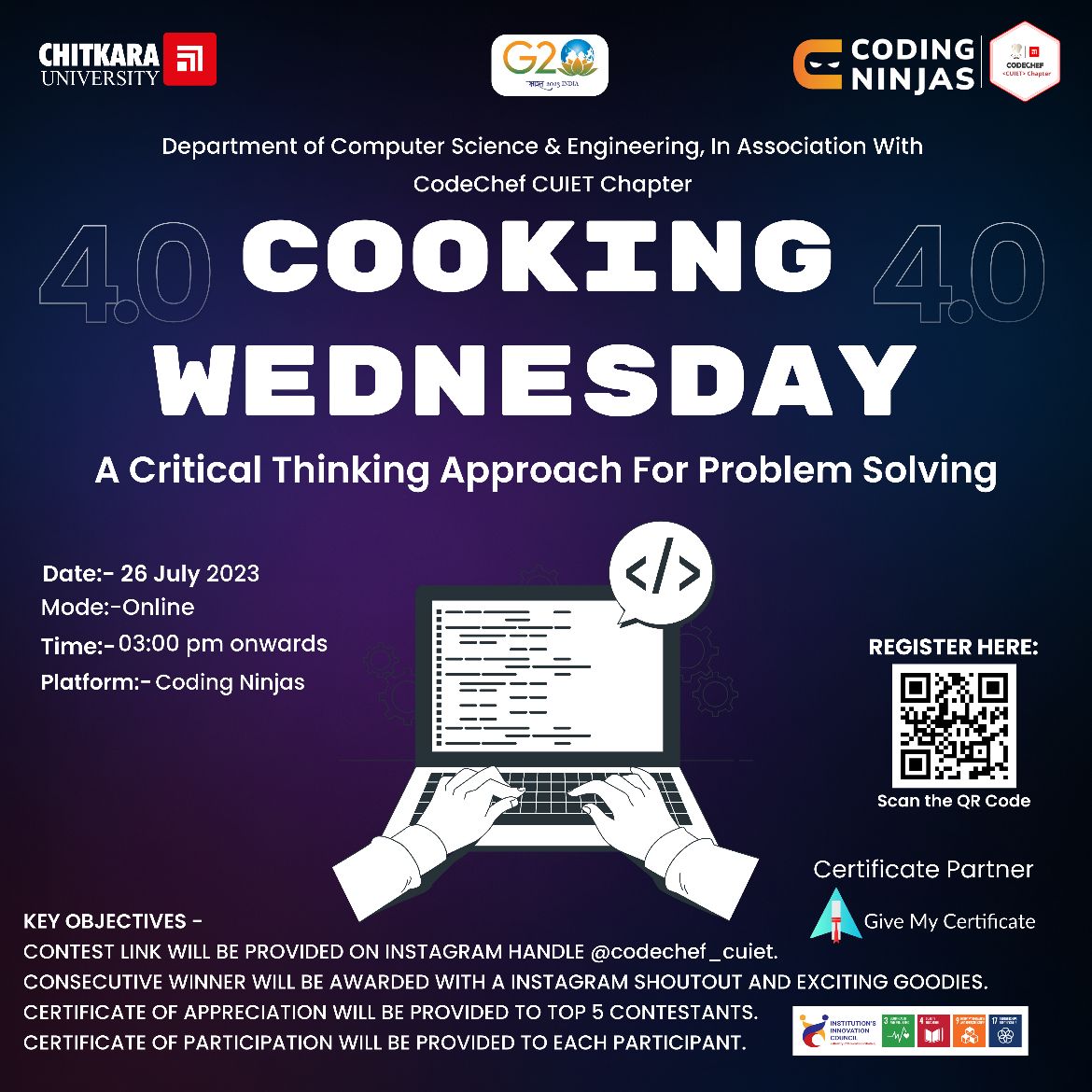 CodeChef_CUIET on LinkedIn: #codechef #codechef_cuiet # ... CodeChef_CUIET on LinkedIn: #codechef #codechef_cuiet # ...