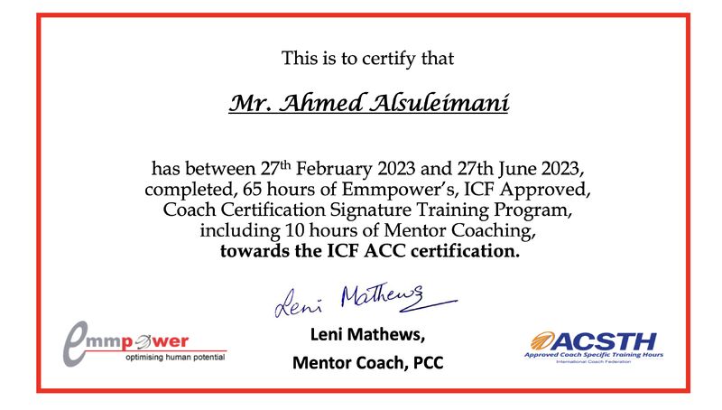 Ahmed Alsuleimani, CIPD, ICF Coach on LinkedIn: #coaching #icf # ... Ahmed Alsuleimani, CIPD, ICF Coach on LinkedIn: #coaching #icf # ...