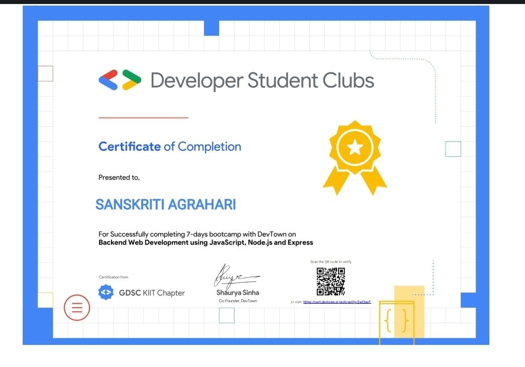 Sanskriti Agrahari on LinkedIn: #gdsc #mlsa #devtown # ... Sanskriti Agrahari on LinkedIn: #gdsc #mlsa #devtown # ...