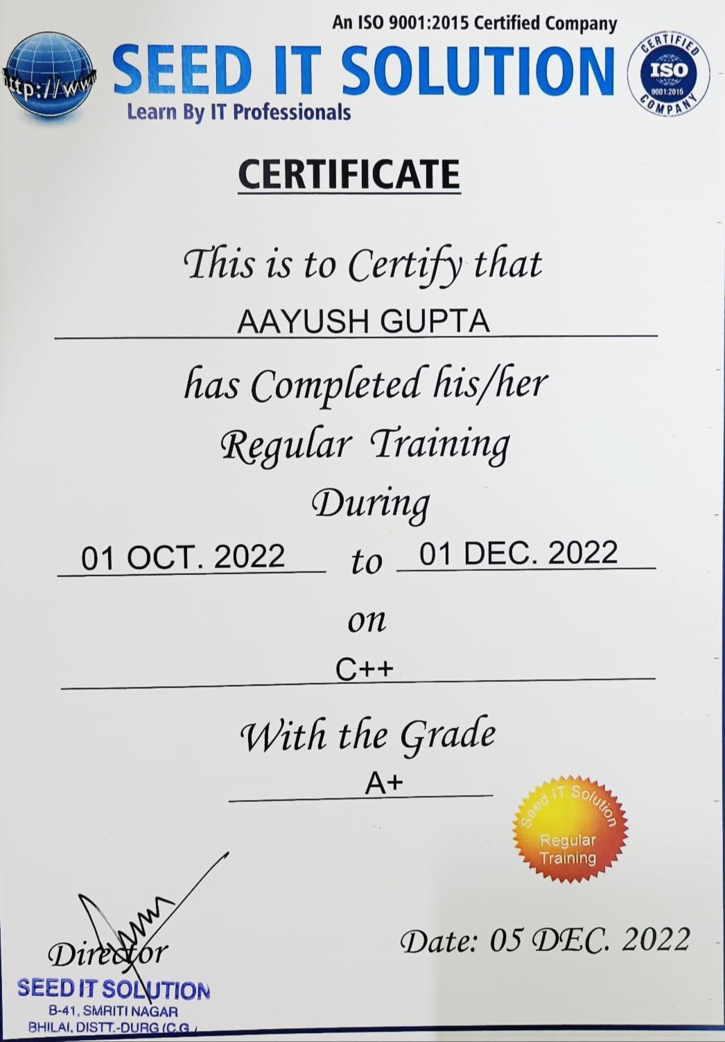 Aayush Gupta on LinkedIn: #c #seeditsolution #continuouslearning Aayush Gupta on LinkedIn: #c #seeditsolution #continuouslearning