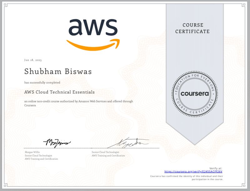 Shubham Biswas on LinkedIn: #aws #awsdeveloper #awsdevops #awscertified Shubham Biswas on LinkedIn: #aws #awsdeveloper #awsdevops #awscertified