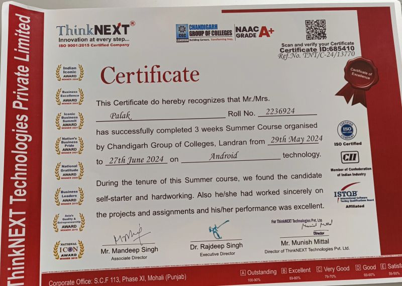 Palak Jindal on LinkedIn: #androiddevelopment #continuouslearning Palak Jindal on LinkedIn: #androiddevelopment #continuouslearning