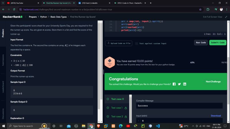 Jatin Kanhiya on LinkedIn: #coding #hackerrank #achievement #python # ... Jatin Kanhiya on LinkedIn: #coding #hackerrank #achievement #python # ...