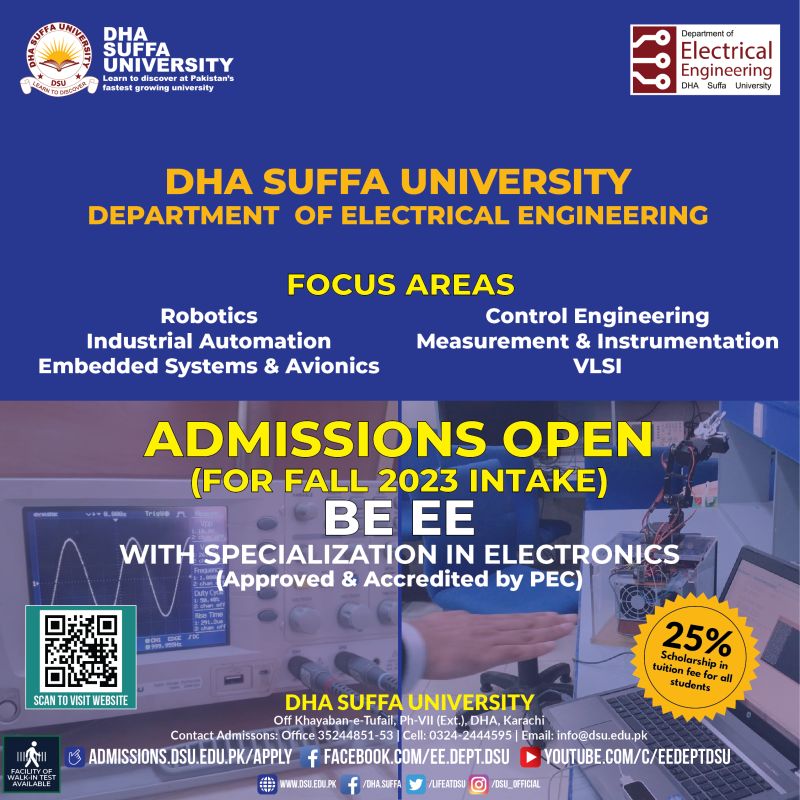 DHA Suffa University on LinkedIn: ADMISSIONS OPEN DHA SUFFA UNIVERSITY ... DHA Suffa University on LinkedIn: ADMISSIONS OPEN DHA SUFFA UNIVERSITY ...