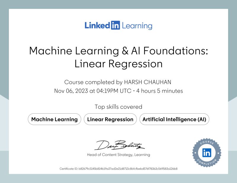 HARSH CHAUHAN on LinkedIn: Certificate of Completion HARSH CHAUHAN on LinkedIn: Certificate of Completion