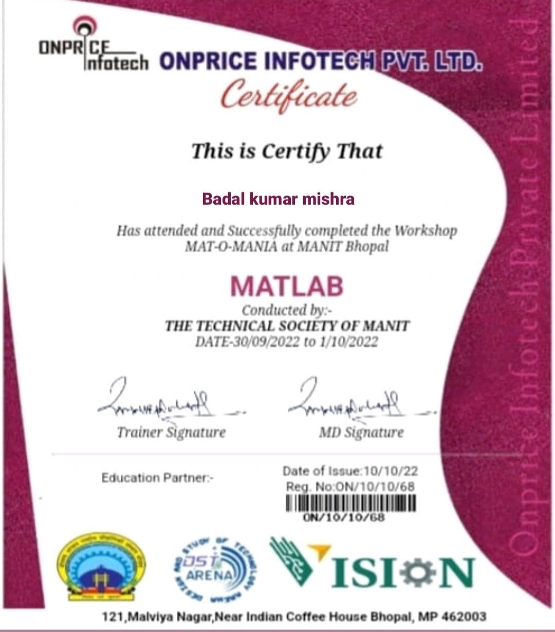 Badal Kumar Mishra on LinkedIn: #successfully #mat #nit Badal Kumar Mishra on LinkedIn: #successfully #mat #nit