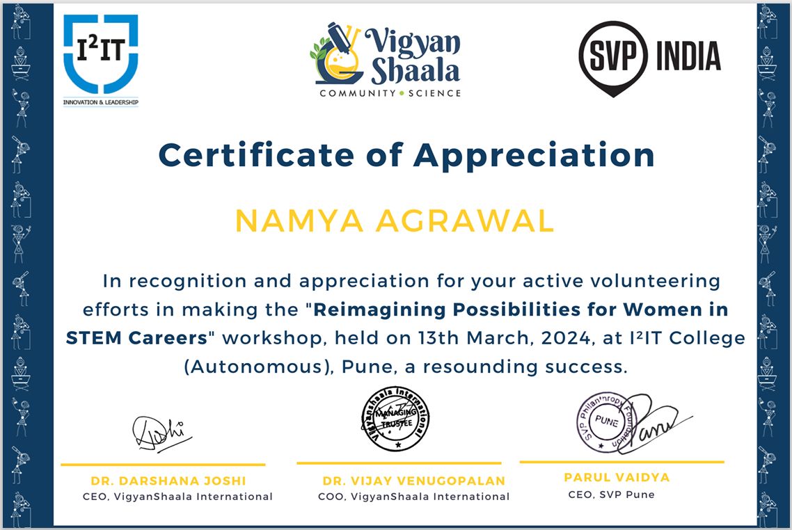 Namya Agrawal on LinkedIn: #womeninstem #diversityintech #gratitude Namya Agrawal on LinkedIn: #womeninstem #diversityintech #gratitude