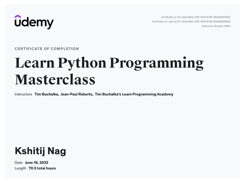 Kshitij Nag on LinkedIn: #python #pythonprogramming #udemy #oopsconcepts Kshitij Nag on LinkedIn: #python #pythonprogramming #udemy #oopsconcepts