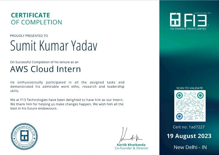Sumit Kumar Yadav on LinkedIn: Hello Connections, I recently completed ... Sumit Kumar Yadav on LinkedIn: Hello Connections, I recently completed ...