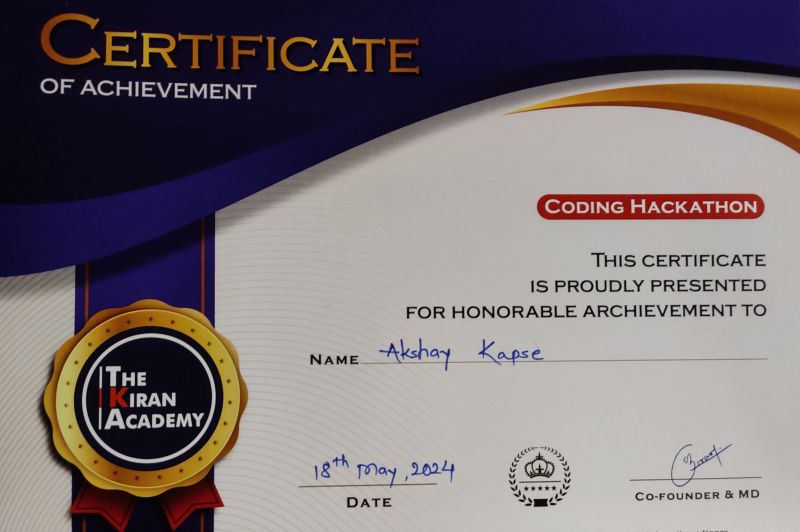 Akshay Kapase on LinkedIn: #java #hackathon #achievement #programming # ... Akshay Kapase on LinkedIn: #java #hackathon #achievement #programming # ...
