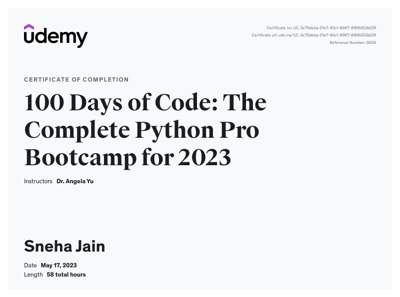 Sneha Jain on LinkedIn: #python #programming #100daysofcode # ... Sneha Jain on LinkedIn: #python #programming #100daysofcode # ...