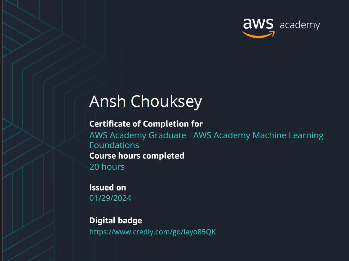 Ansh Chouksey on LinkedIn: Iโm happy to share that Iโve obtained a new ... Ansh Chouksey on LinkedIn: Iโm happy to share that Iโve obtained a new ...