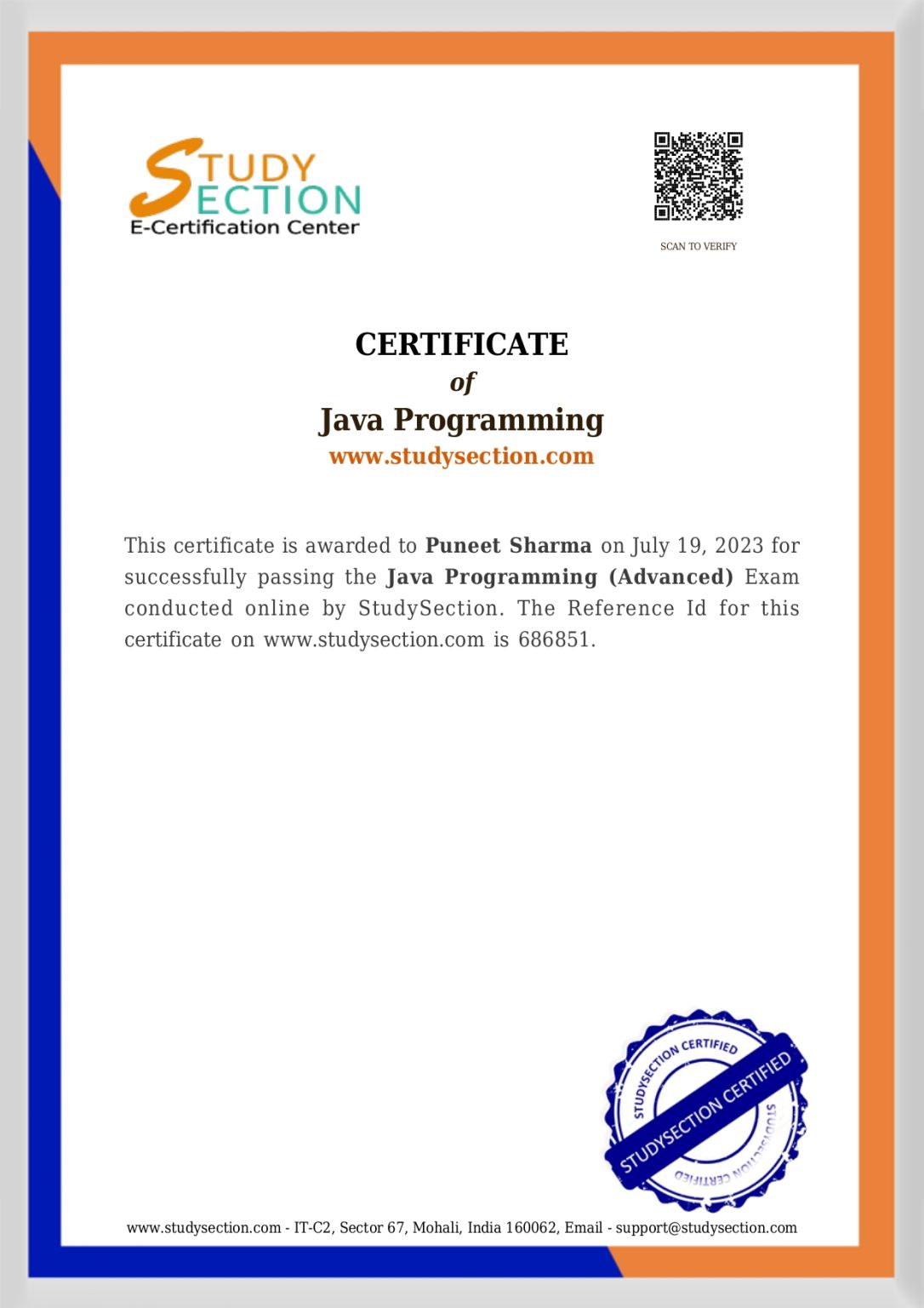Puneet Sharma on LinkedIn: #javacertified #studysection # ... Puneet Sharma on LinkedIn: #javacertified #studysection # ...