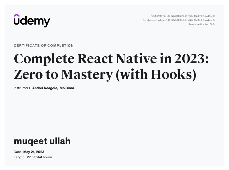 Muqeet Ullah Ghazi on LinkedIn: #reactnative #reacthooks #udemycourse # ... Muqeet Ullah Ghazi on LinkedIn: #reactnative #reacthooks #udemycourse # ...