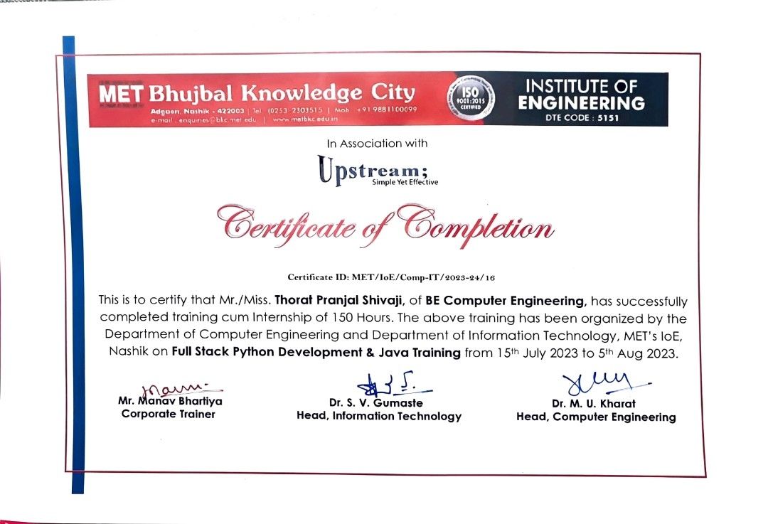 Pranjal Thorat on LinkedIn: #connections #fullstack #python #java # ... Pranjal Thorat on LinkedIn: #connections #fullstack #python #java # ...
