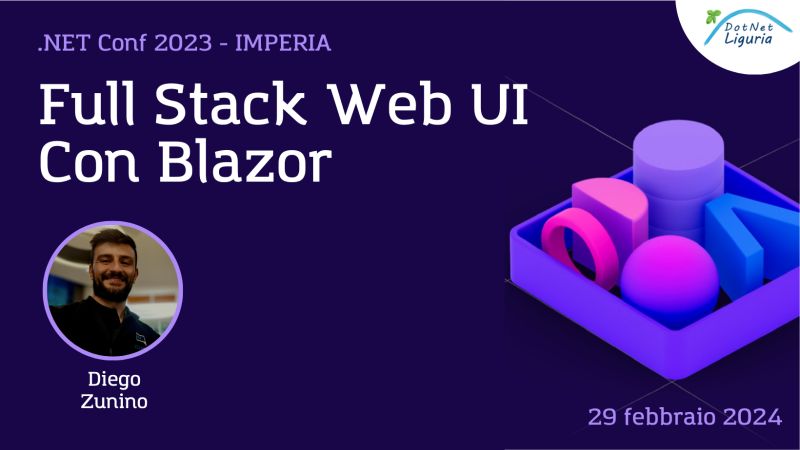 Diego Zunino su LinkedIn: Full Stack Web UI Con Blazor - Diego Zunino ... Diego Zunino su LinkedIn: Full Stack Web UI Con Blazor - Diego Zunino ...