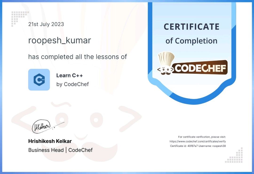 Roopesh kumar on LinkedIn: #codechef #connections Roopesh kumar on LinkedIn: #codechef #connections