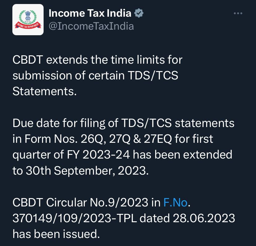 CA Rachit Shah on LinkedIn: #cbdt #tds #tcs #compliance #taxupdat CA Rachit Shah on LinkedIn: #cbdt #tds #tcs #compliance #taxupdat