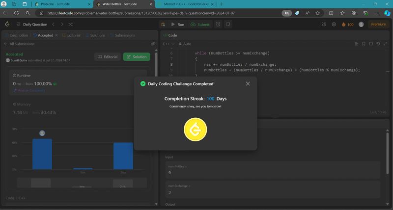 Somil Guha on LinkedIn: Completed 100 days of 'Daily Coding Challenge ... Somil Guha on LinkedIn: Completed 100 days of 'Daily Coding Challenge ...
