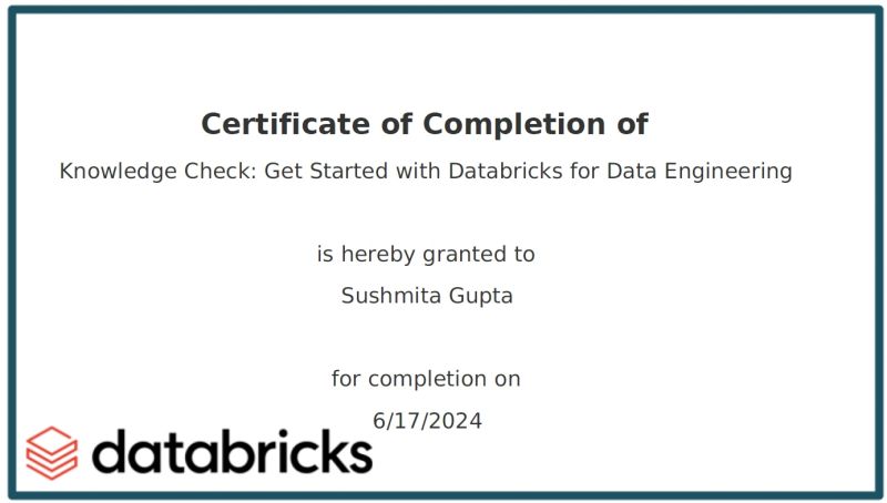 Sushmita Gupta on LinkedIn: #continuelearning Sushmita Gupta on LinkedIn: #continuelearning